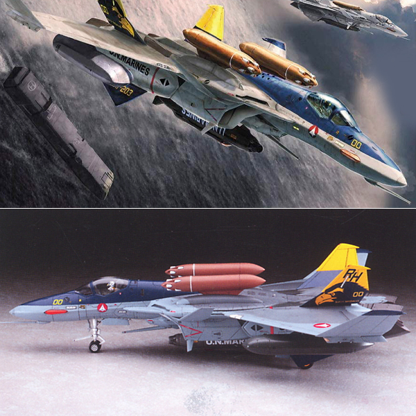 1/72 마크로스 제로 - VF-0C(단좌형델타익기) VMFAT-203 호크스 [5월입고완료] [4967834657854]-마크 ...